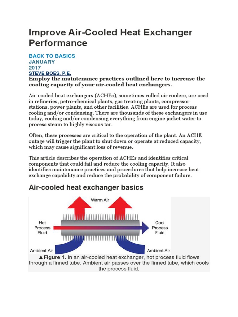 Improve Air Cooled Heat Exchanger Pdf