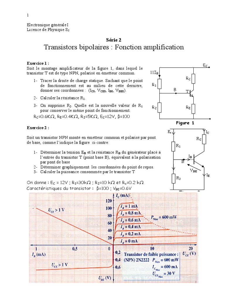 Transistors NPN : Amplification et Schémas | PDF