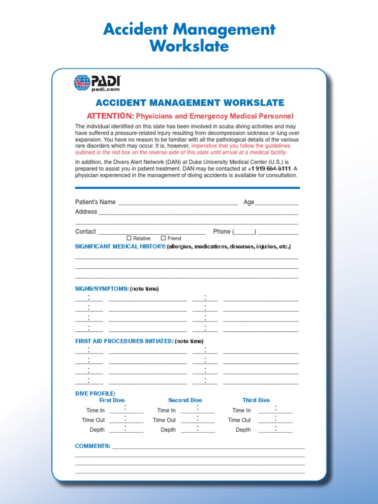 Accident Flowchart | PDF | Underwater Diving | Scuba Diving
