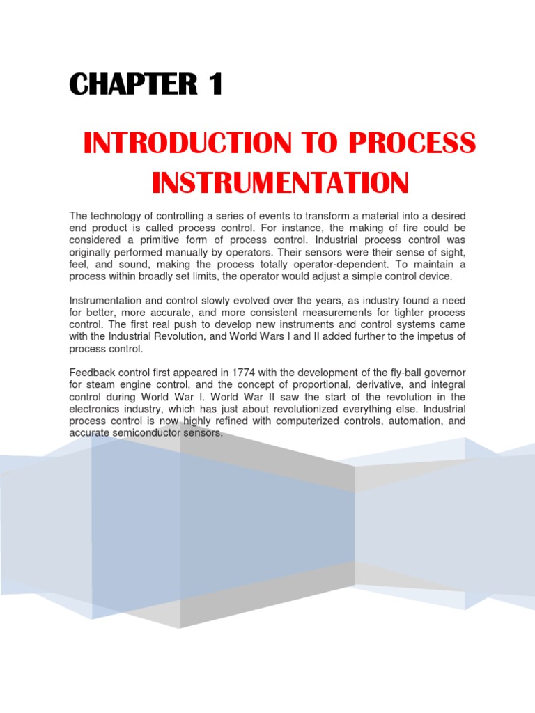 Introduction To Process Instrumentation | PDF | Instrumentation | Sensor