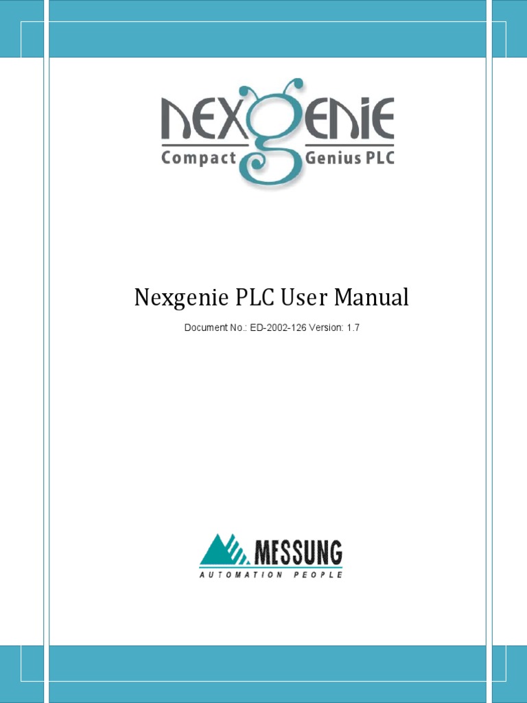Nexgenie PLC User Manual | PDF | Programmable Logic Controller | Power ...