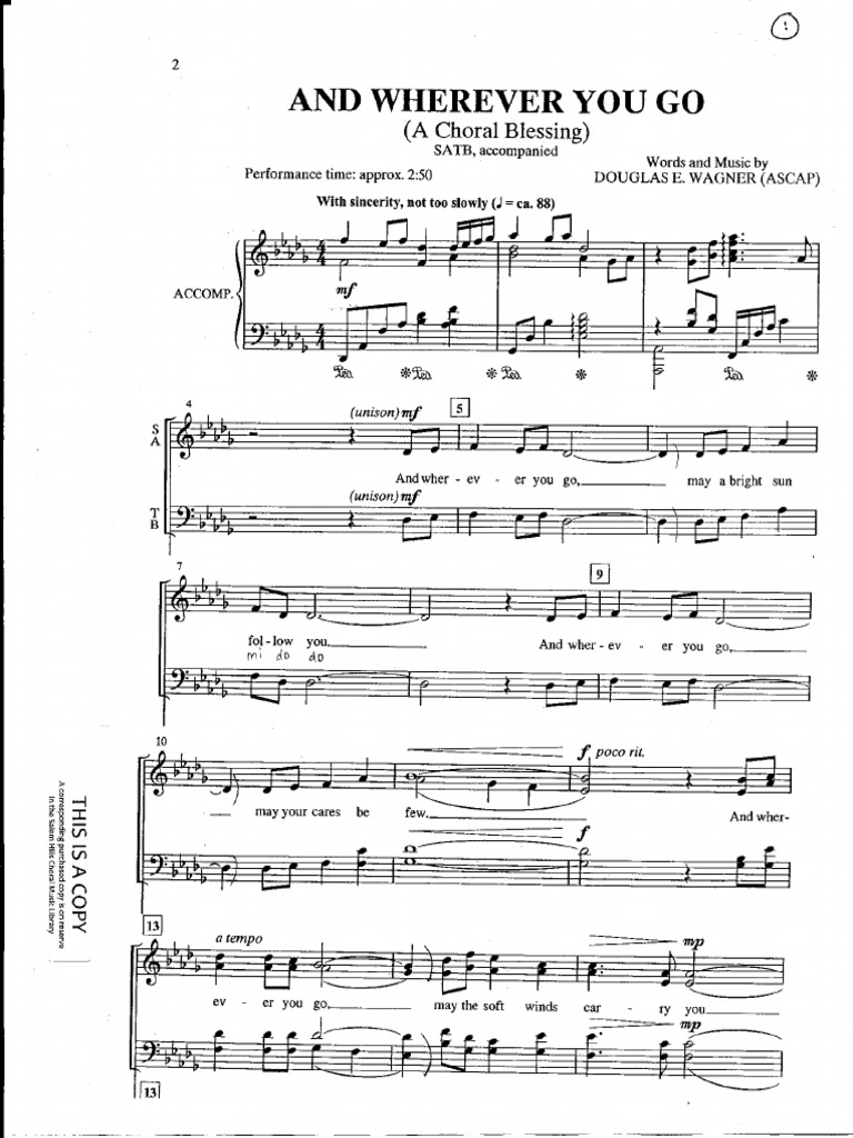 Douglas Wagner and Wherever You Go | PDF