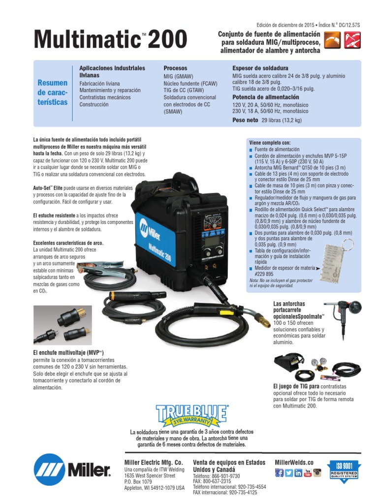 DC1257S Multimatic 200 Spanish | PDF | Soldadura | Construcción