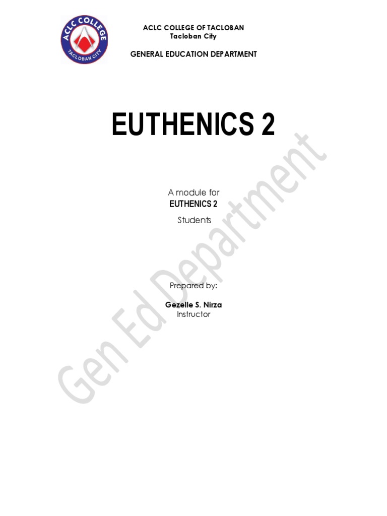 Euthenics 2 Module | PDF | Family | Community