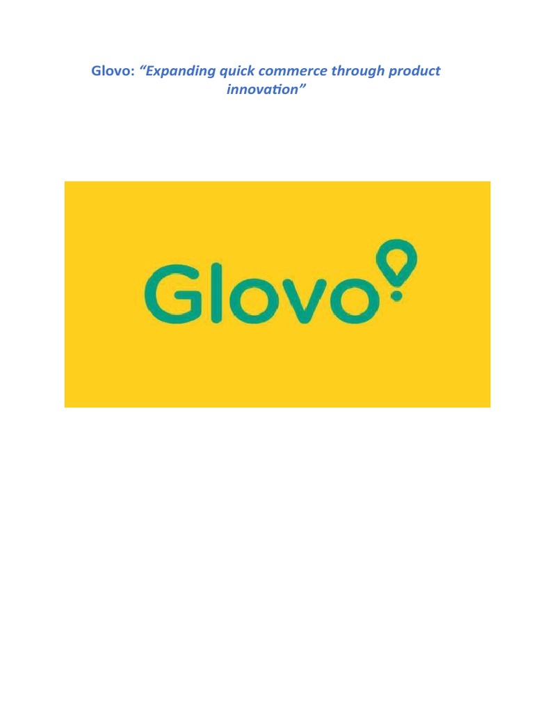 GLOVO | Download Free PDF | E Commerce | Mobile App