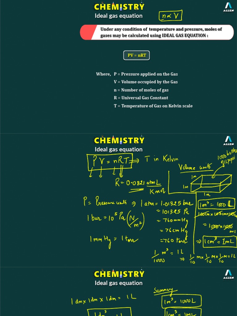 1404 Pratul Singhal Ideal Gas Equation Density Stoichiometry | PDF ...