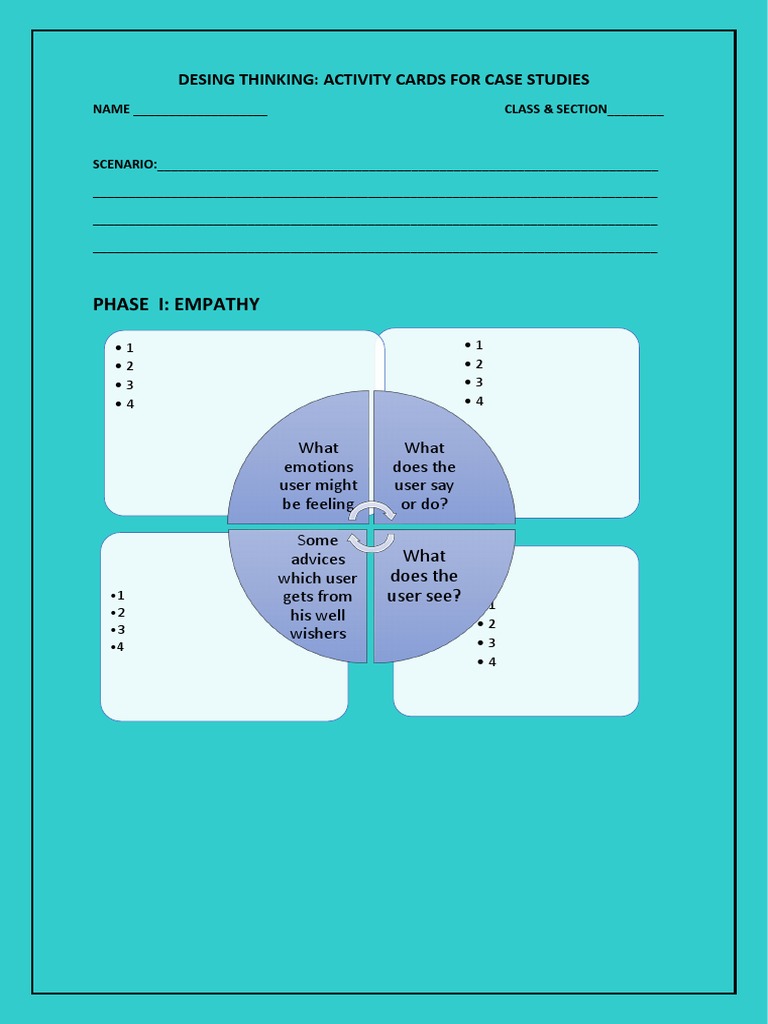 Design Thinking Activity Cards | PDF | Design Thinking | Prototype