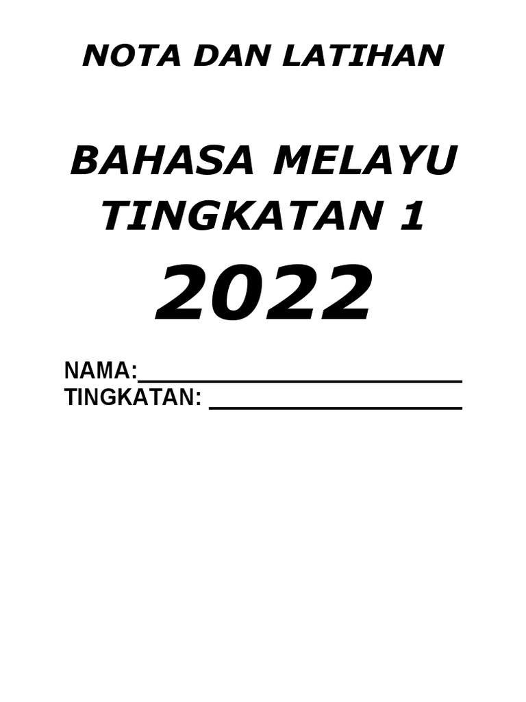 Modul Bahasa Melayu Tingkatan 1 4 PDF Free | PDF