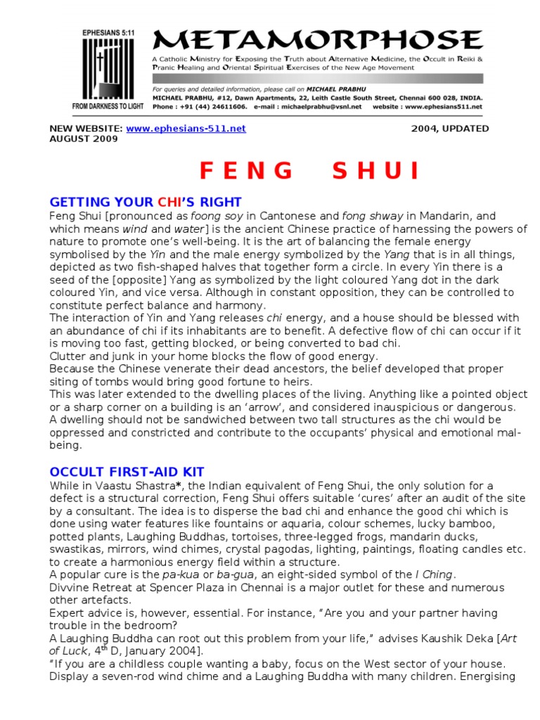 Feng Shui Geomancy Pdf Qi New Age