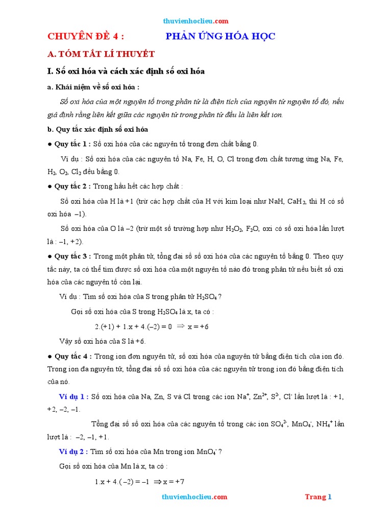 Ly Thuyet Va Trac Nghiem Chuong Phan Ung Hoa Hoc Lop 10 | PDF