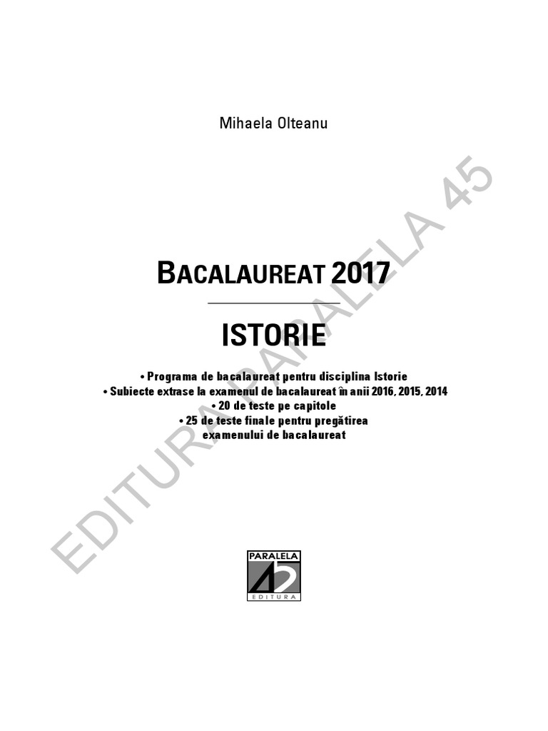 Bac Istorie 2389-8 | PDF