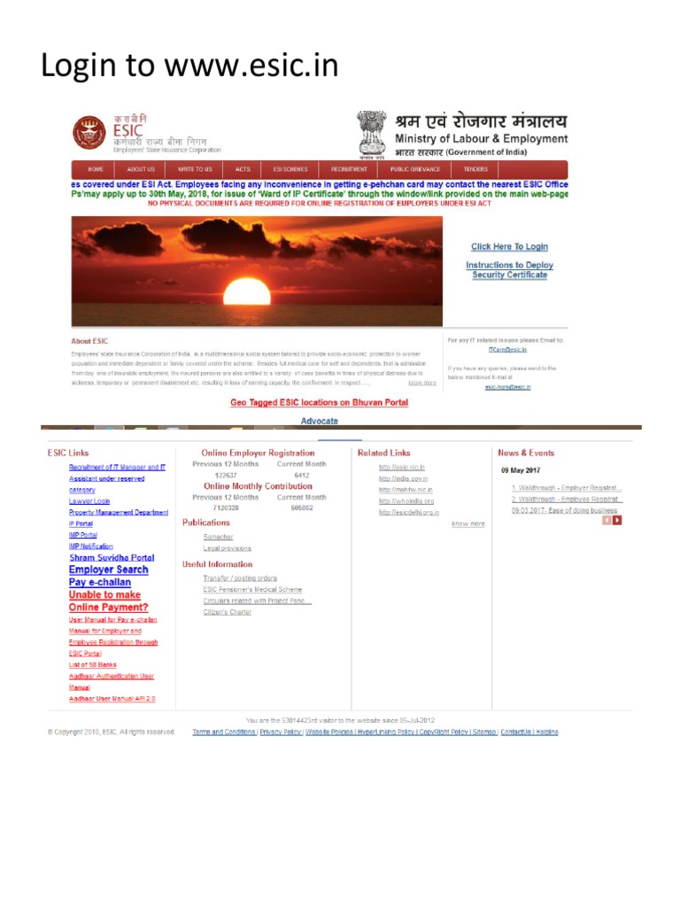 ESI Registration Procedure | PDF