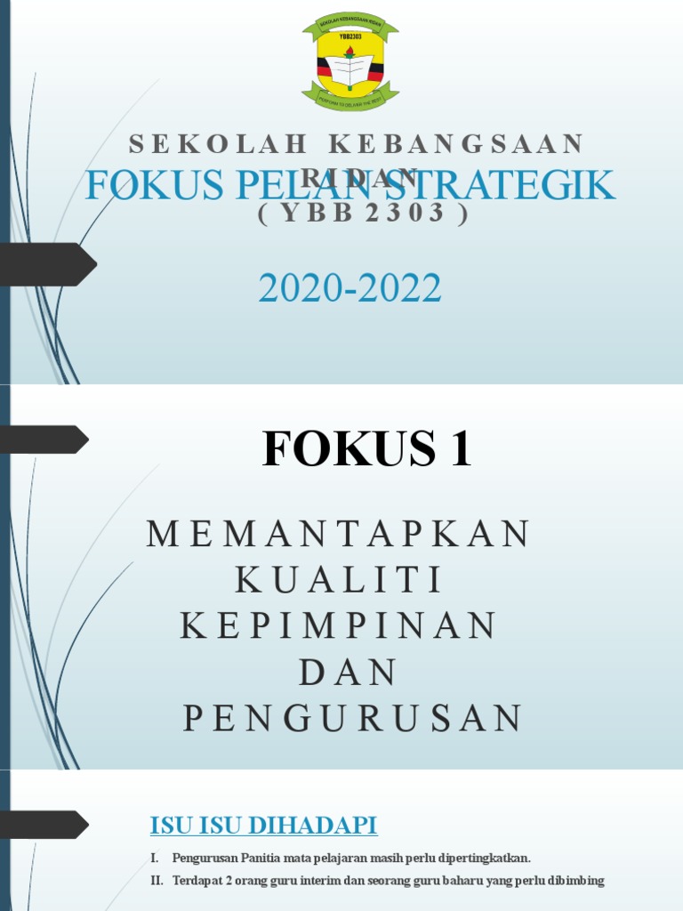 Fokus Pelan Strategik 2020 | PDF