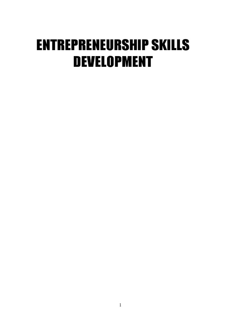 Esd Module 2017 | PDF | Entrepreneurship | Sole Proprietorship