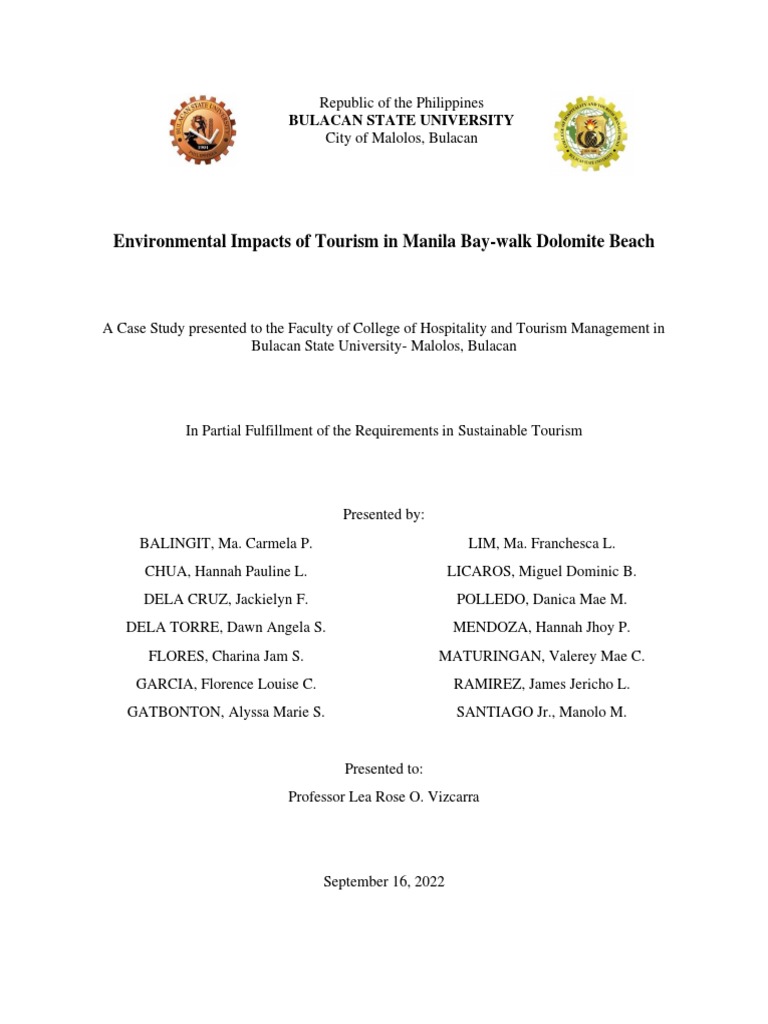 Group 2 Case Study - SBT 301 | PDF | Beach | Sustainability