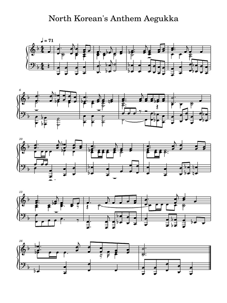 North Korea's Anthem: Aegukka Lyrics | PDF | Politics Of Korea | North ...
