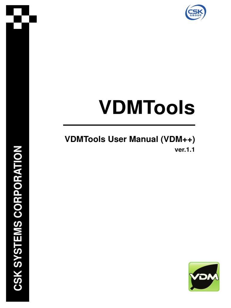 Vdmtools: Vdmtools User Manual (VDM++) | PDF | Menu (Computing ...