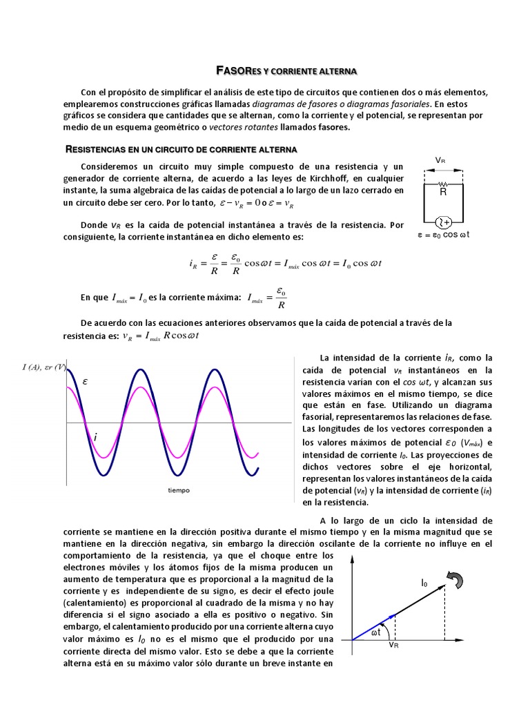 Clase 6 de Julio - Fasores y Corriente Alterna | PDF | Energia ...