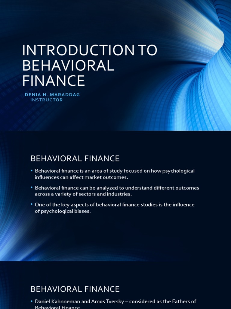 Behavioral Finance | PDF | Behavioral Economics | Behavior