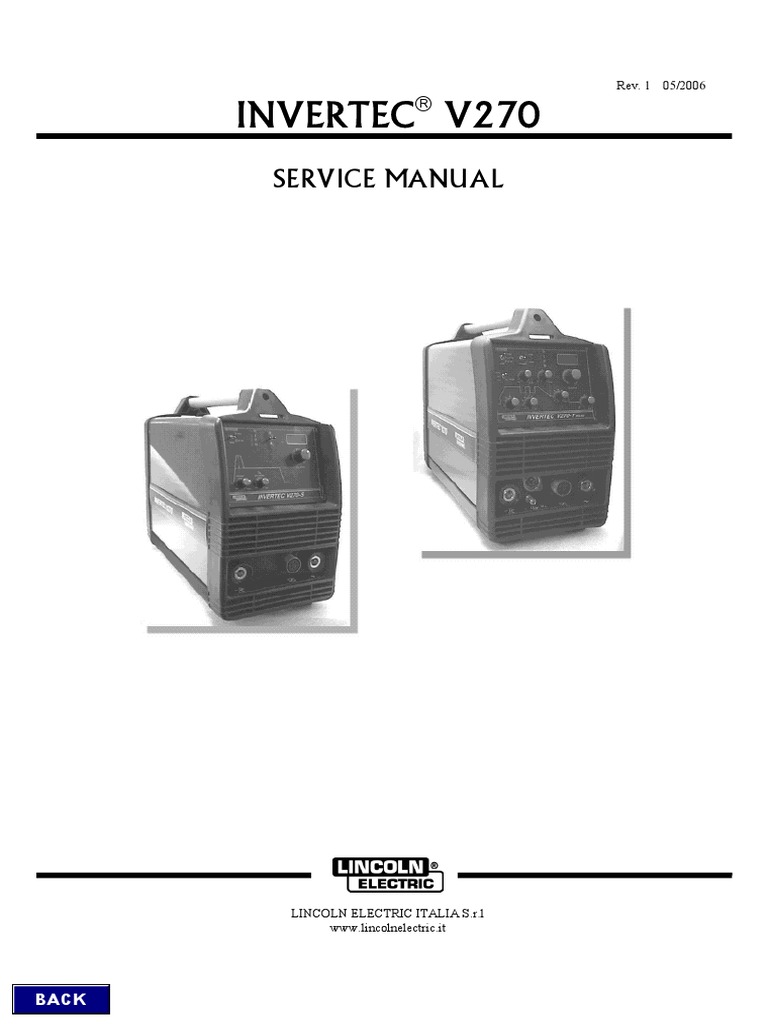 Invertec V270 Service Manual | PDF | Power Inverter | Rectifier