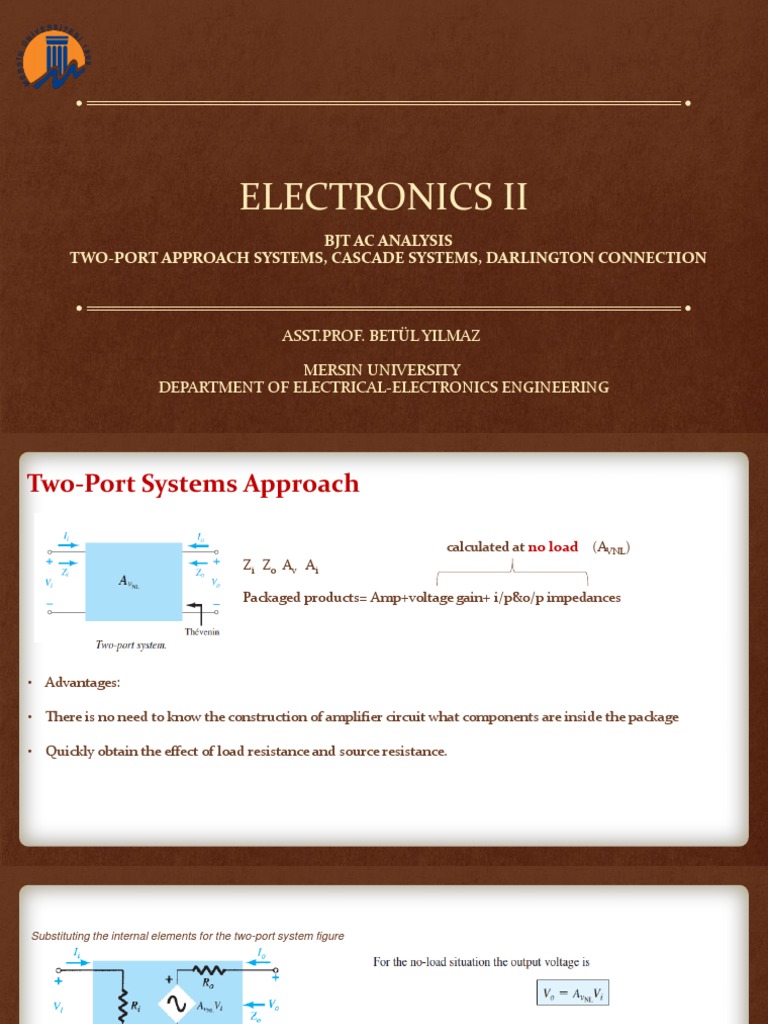 Two-Port Systems Approach BJT AC Analysis | PDF | Amplifier ...