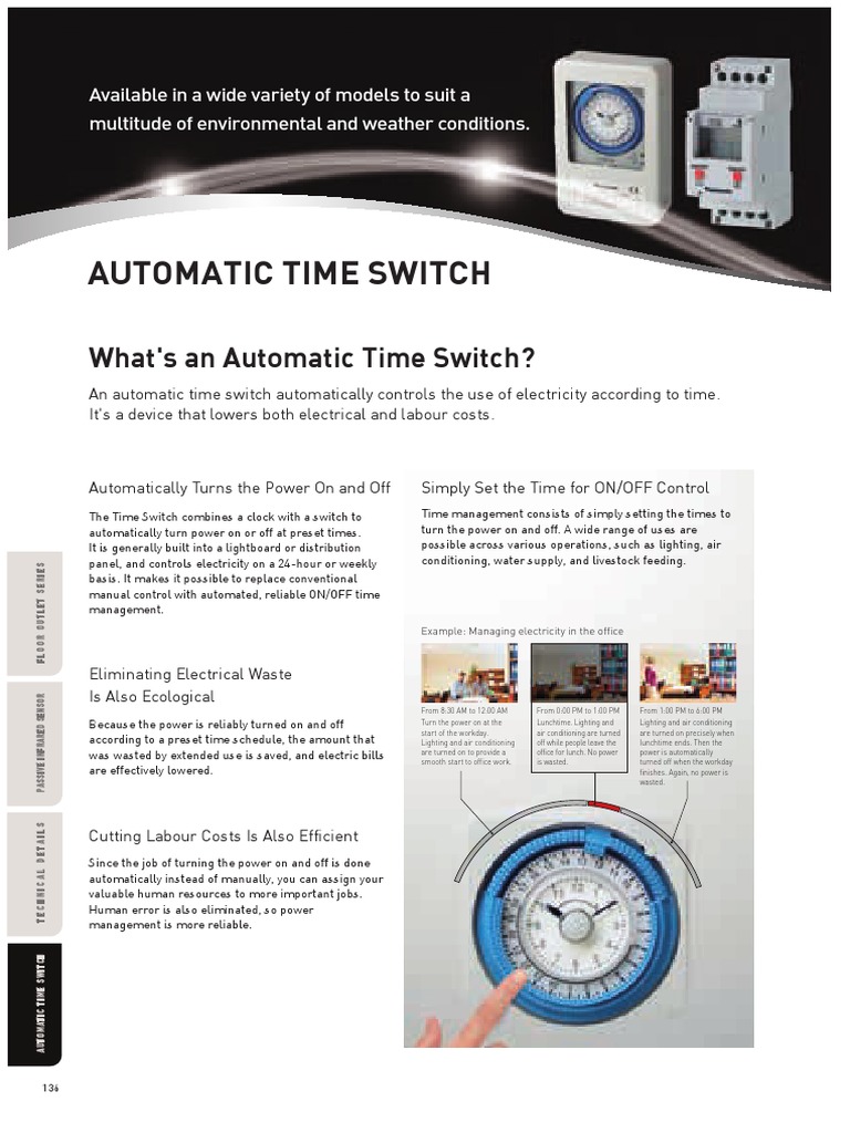 Automatic Time Switch | PDF | Alternating Current | Switch
