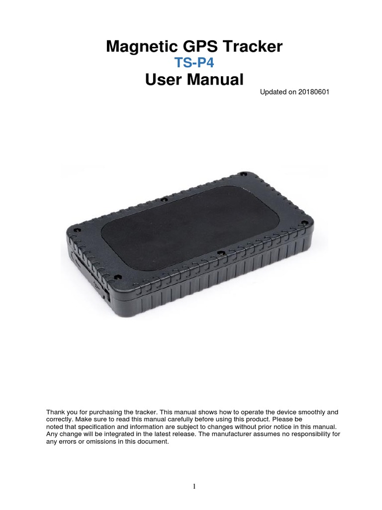 TS-P4 Magnetic GPS Tracker 201806 | PDF | Battery Charger | General ...