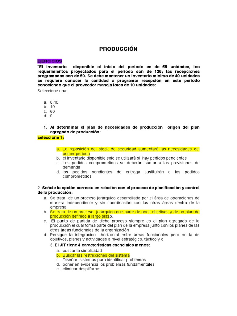 Produccion Completo Pdf Lean Manufacturing Inventario