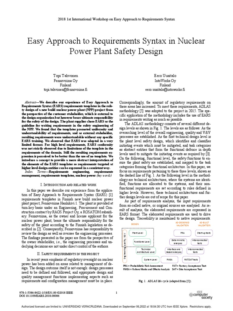 Easy Approach To Requirements Syntax in Nuclear Power Plant Safety ...
