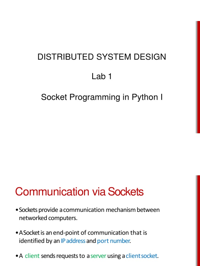 Lab1_Sockets | PDF | Network Socket | Port (Computer Networking)