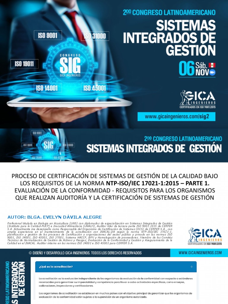 Expo 07 - Proceso de Certificación de SGC Bajo Norma NTP-ISO IEC 17021 ...