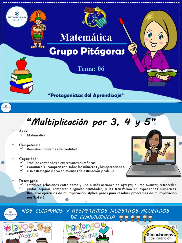 Multiplicación Por 3, 4 y 5 | PDF | Multiplicación | Matemáticas