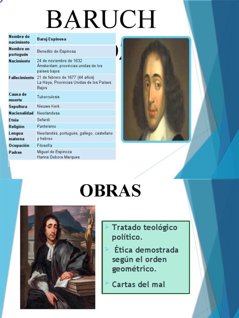 Biografia Baruch Spinoza | PDF