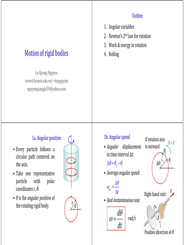 Rotation Rolling | PDF | Rotation Around A Fixed Axis | Acceleration