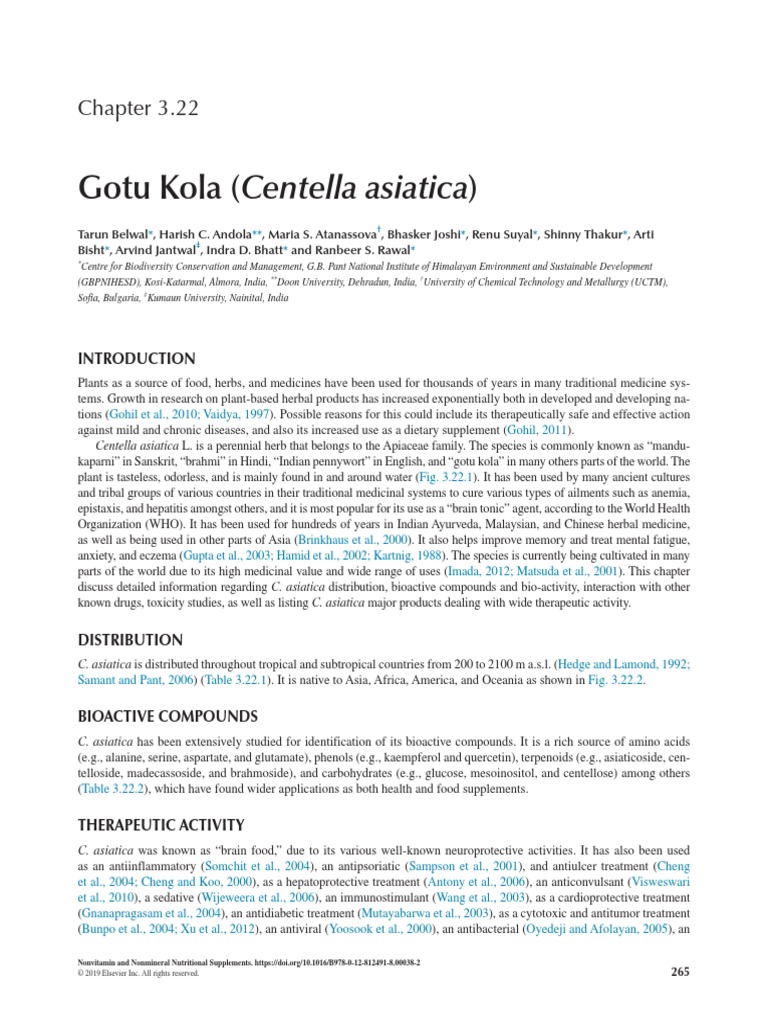 Gotu Kola (Centella Asiatica) | PDF | Apoptosis | Necrosis