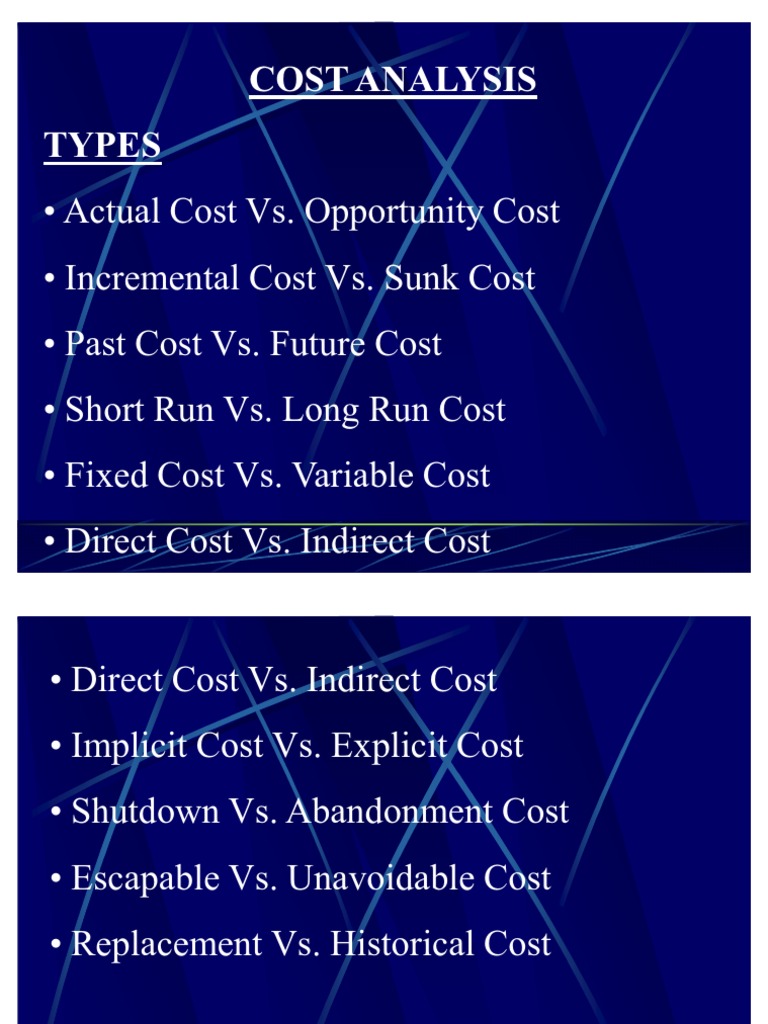 Cost Analysis | PDF | Technology & Engineering