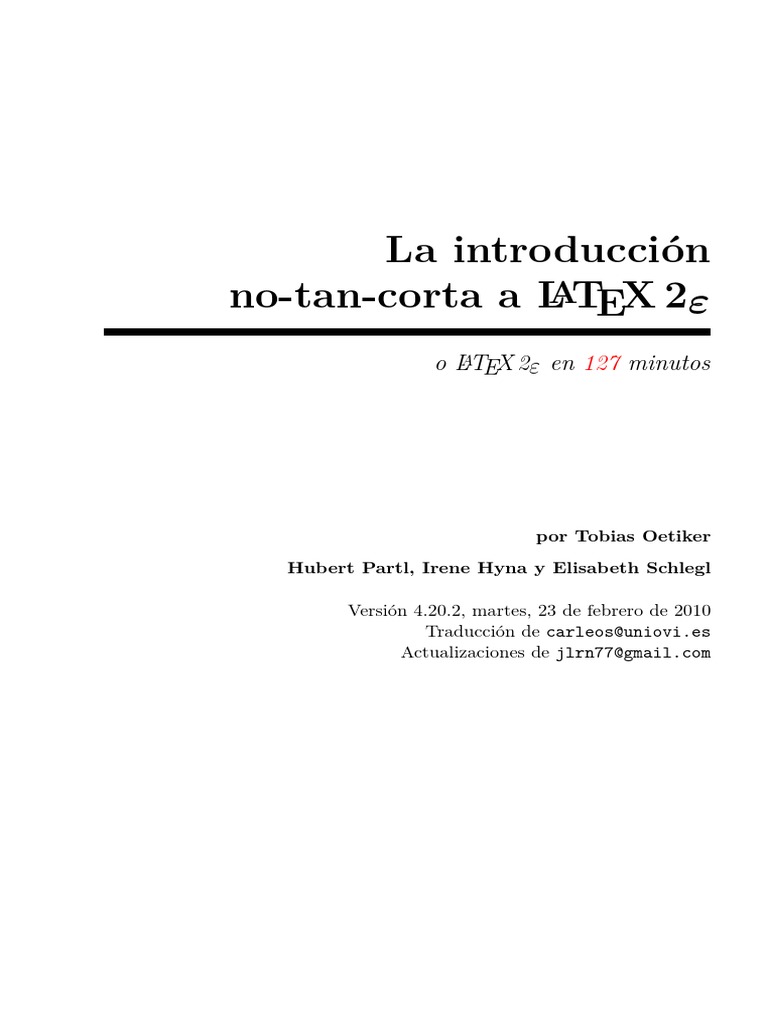 Latex2e SP | PDF | Te X | Escritura