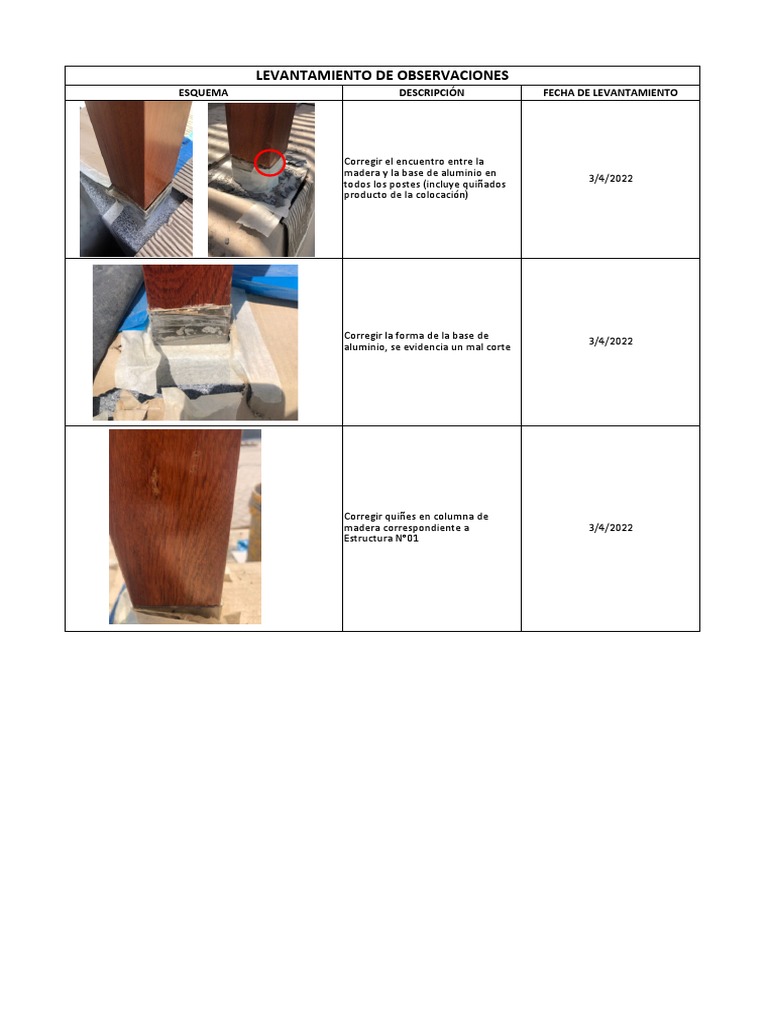 Levantamiento de Observaciones | PDF