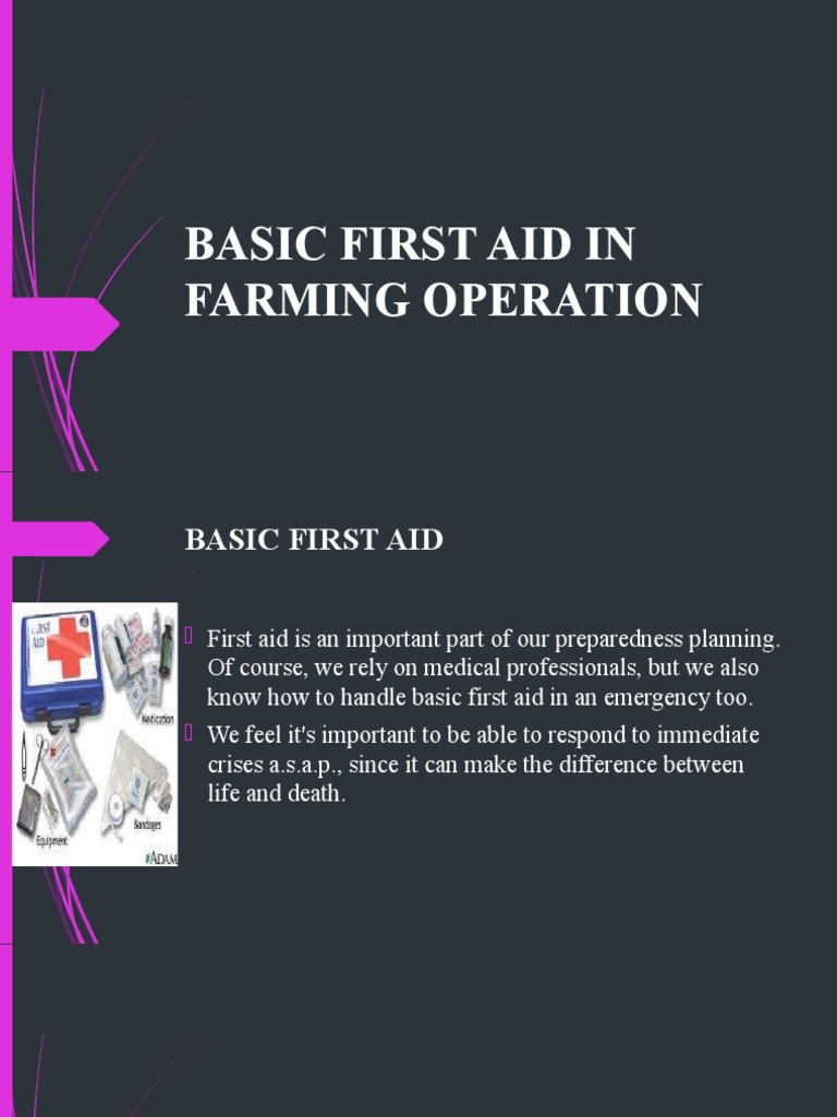 First Aid Essentials for Farm Emergencies | PDF | Self-Improvement ...