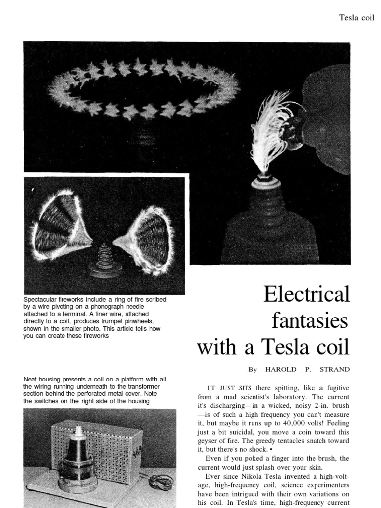Tesla Coil | PDF | Inductor | Transformer