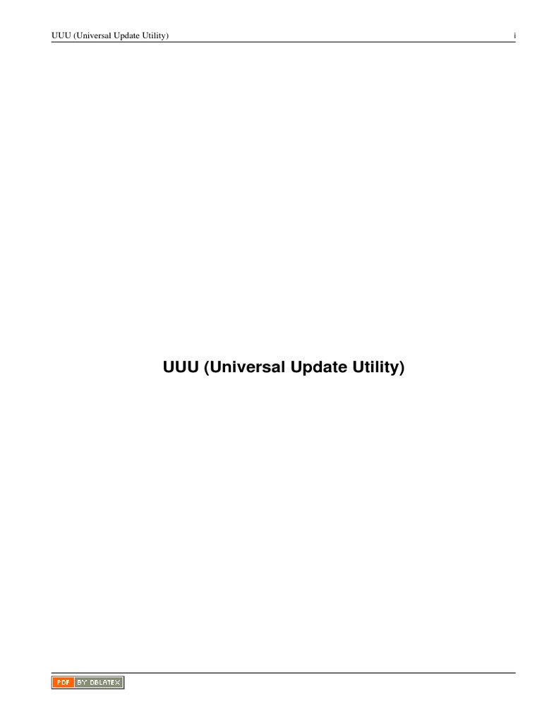 Uuu Universal Update Utility Pdf Booting Pointer Computer