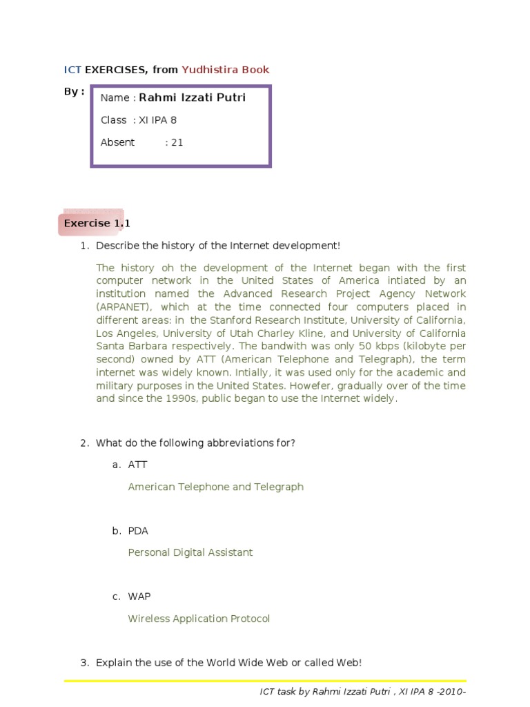 ICT Exercises Rahmi 21 | PDF | Email | Modem