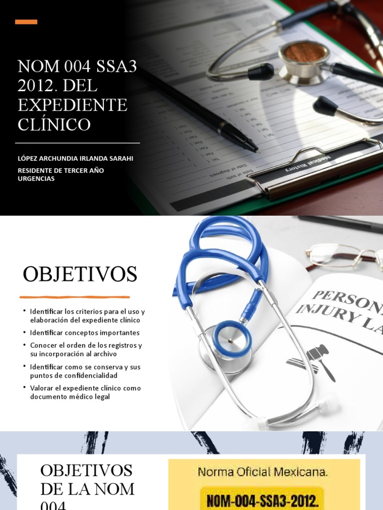 Nom 004 Ssa3 2012 | PDF | Cuidado de la salud | Medicina CLINICA