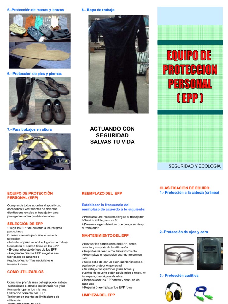 TRIPTICO Uso Limpieza 8de EPP | PDF