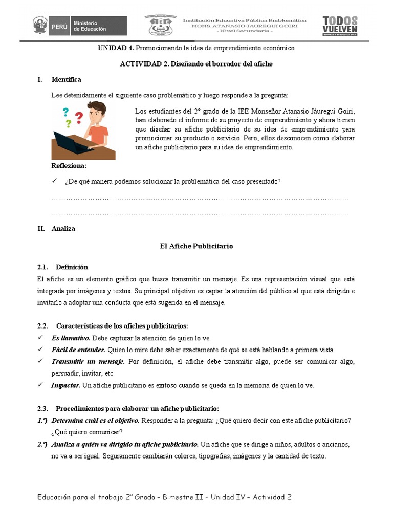 EPT 2° - UD4 - DEA 2 - Ficha | PDF | Póster | Cognición