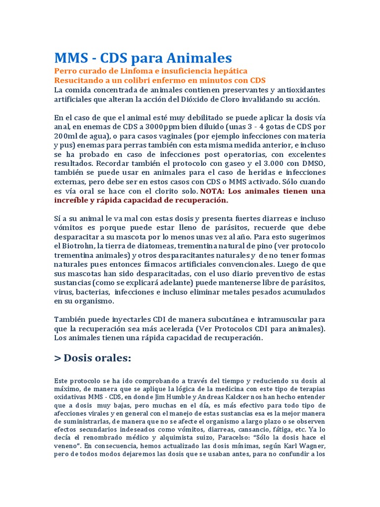 MMS-CDS PARÁ ANIMALES_220910_192725 | PDF | Agua | Alimentos
