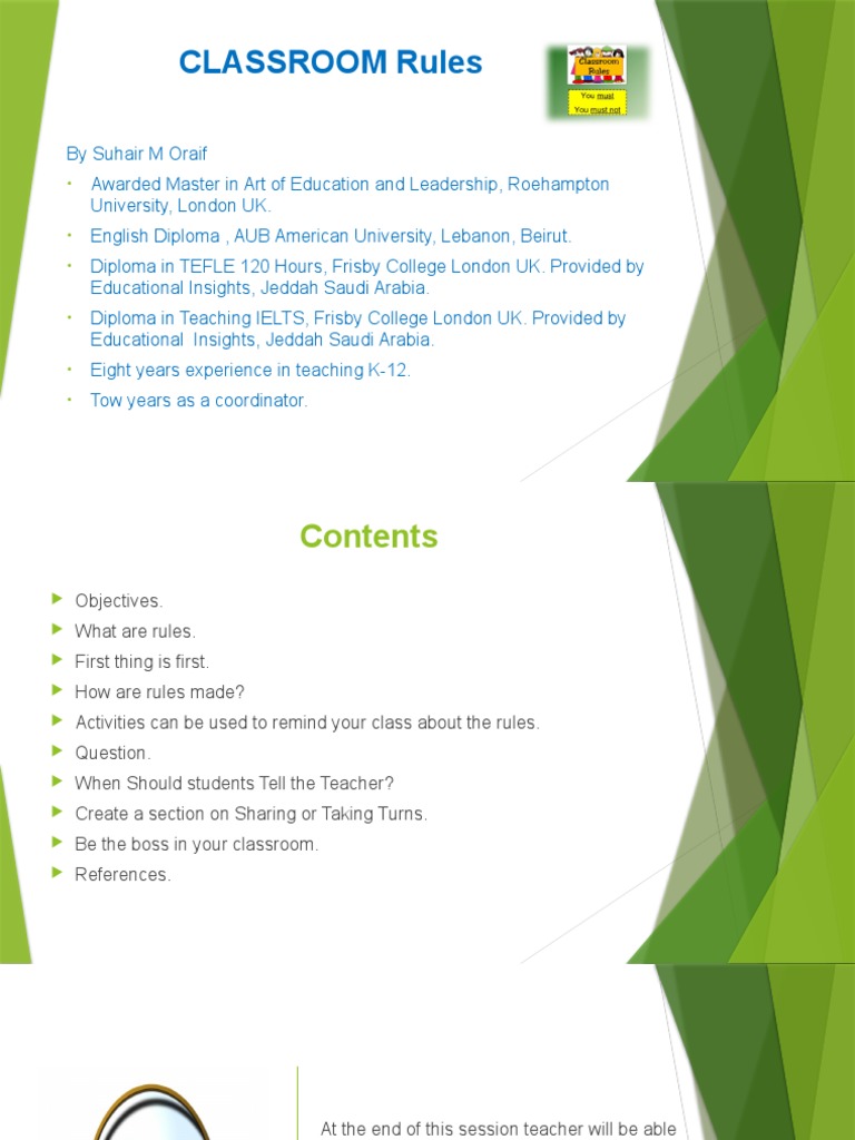 Classroom RULES | PDF | Teachers | Classroom