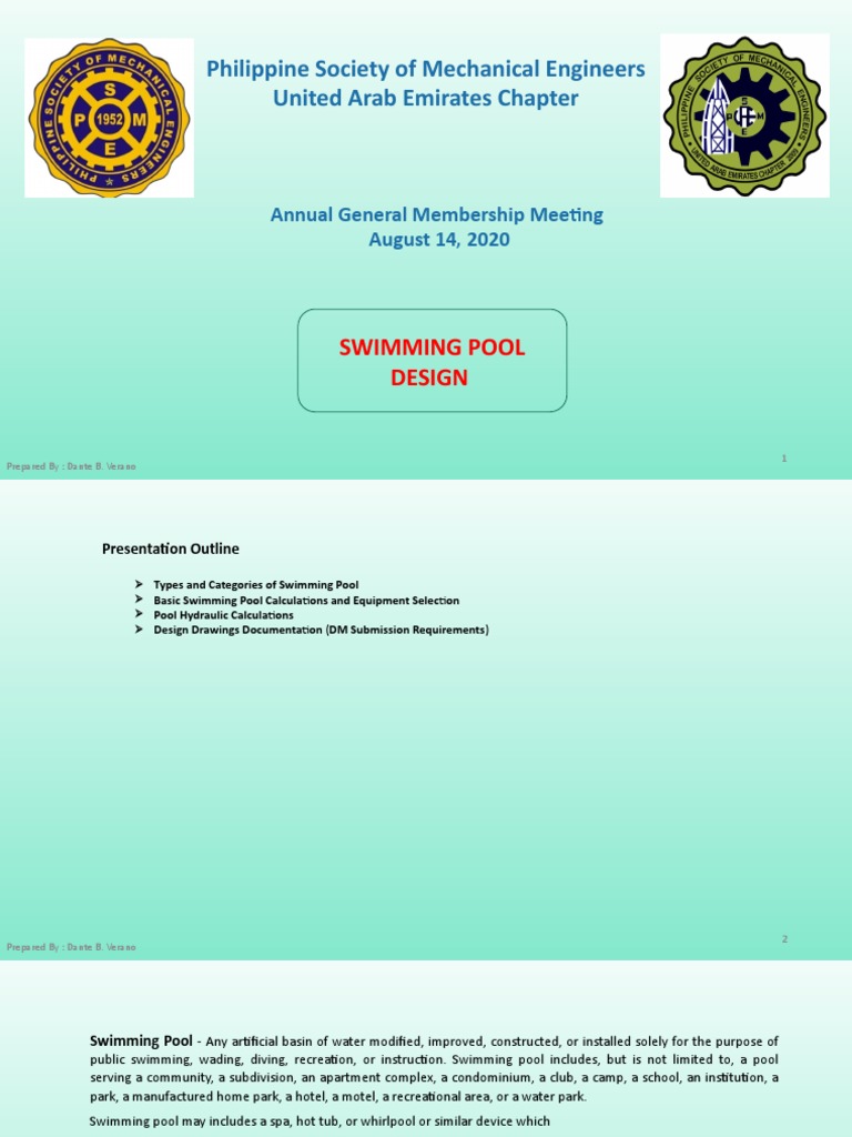 Swimming Pool Design Presentation | PDF | Swimming Pool | Filtration