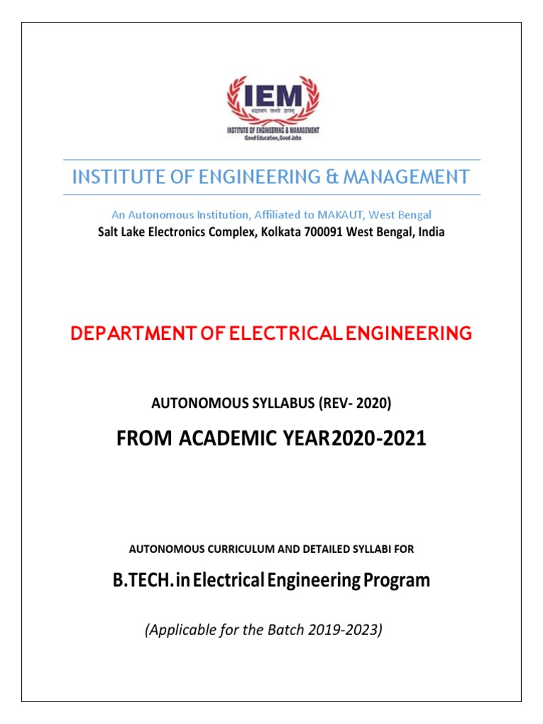 2019 Batch - EE - Autonomy Syllabus | PDF | Fourier Transform ...