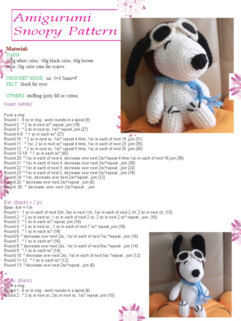 Snoopy | Download Free PDF | Amigurumi | Handicrafts